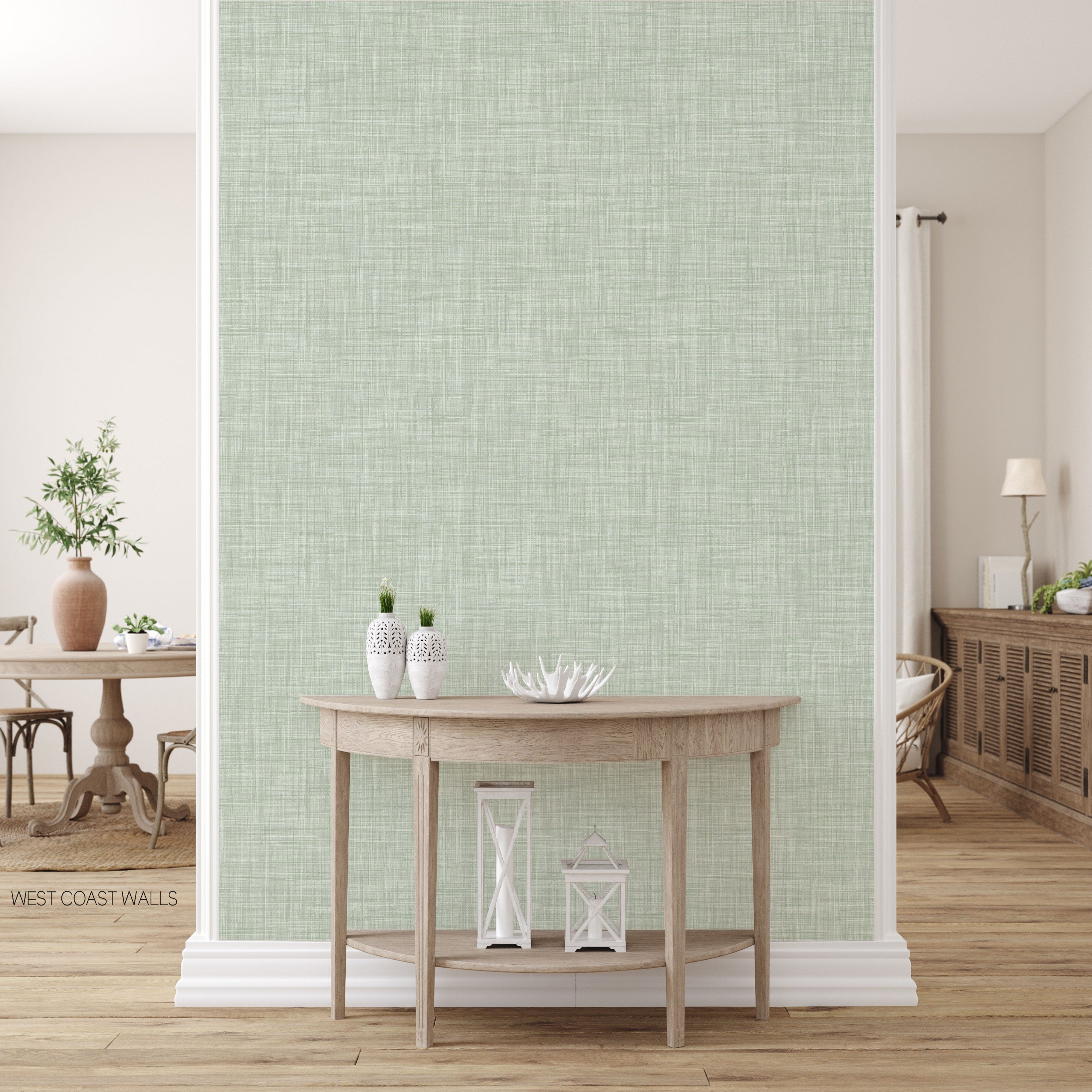 Sage Seagrass Style Wallpaper West Coast Walls