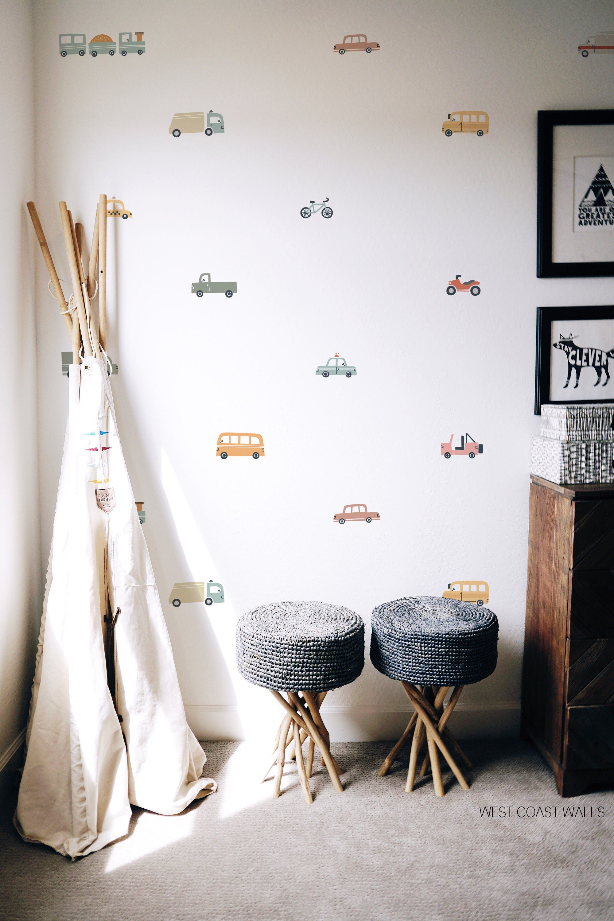 Transportation Vehicles Removable Wall Decals – West Coast Walls