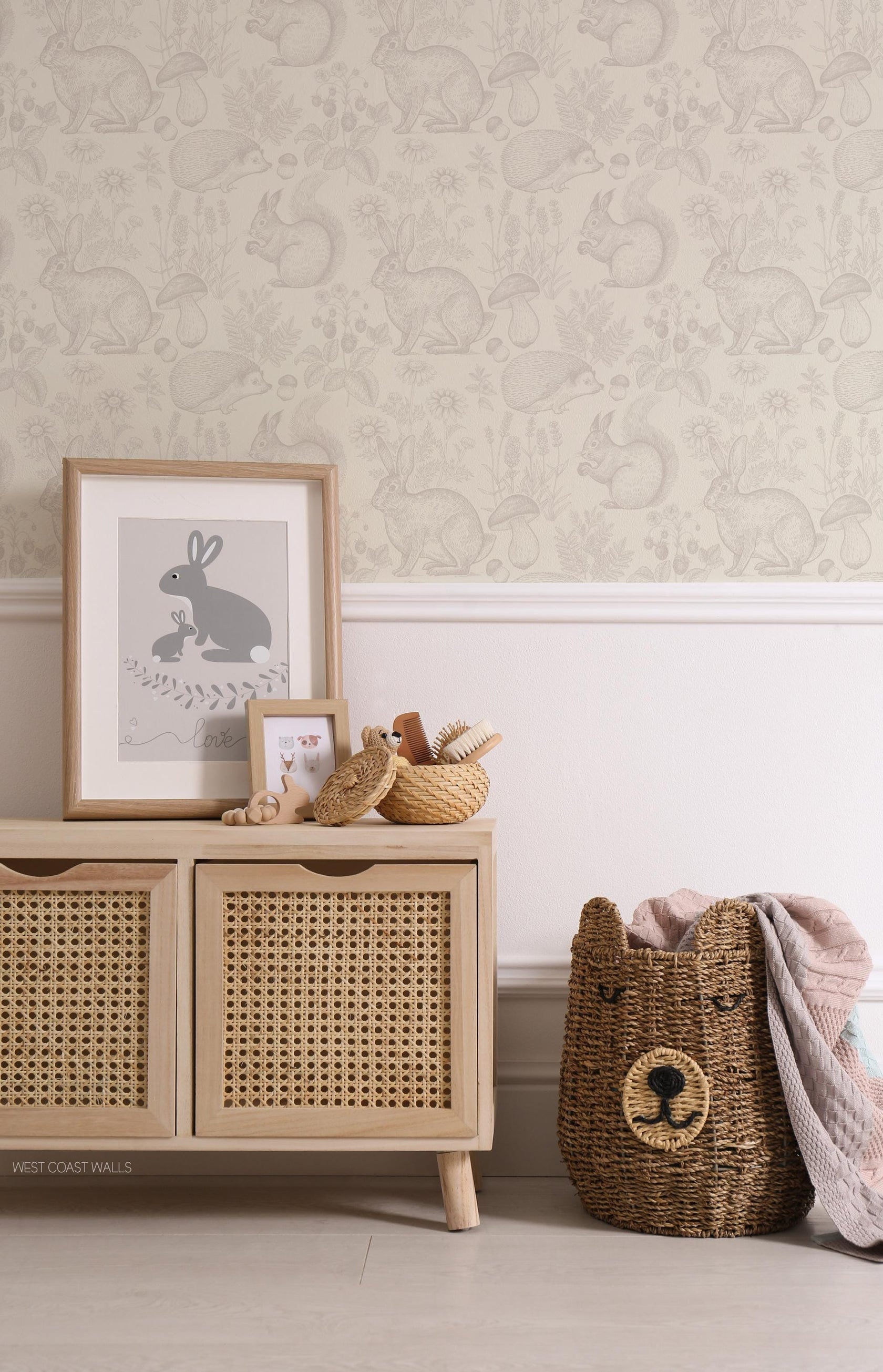 Whimsical Woodland Animals Wallpaper – West Coast Walls