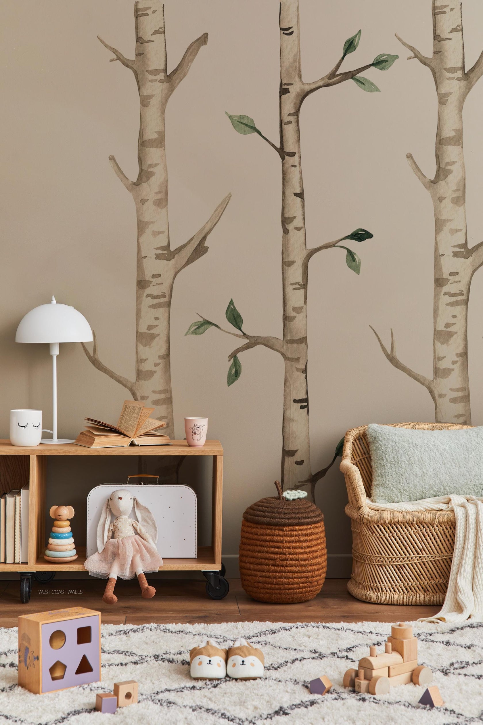 Large Watercolor Birch Tree Removable Wall Decal – West Coast Walls